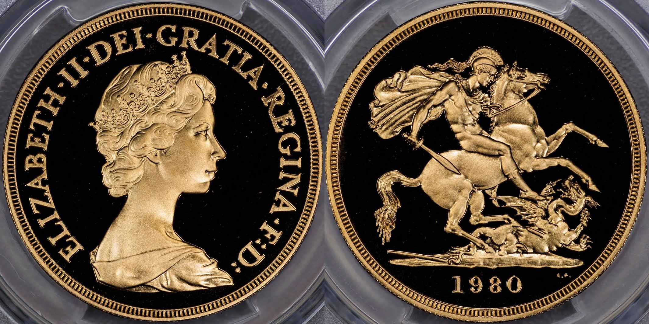 Great Britain, 1980 Five Pound, PCGS PR69DCAM - Drake Sterling