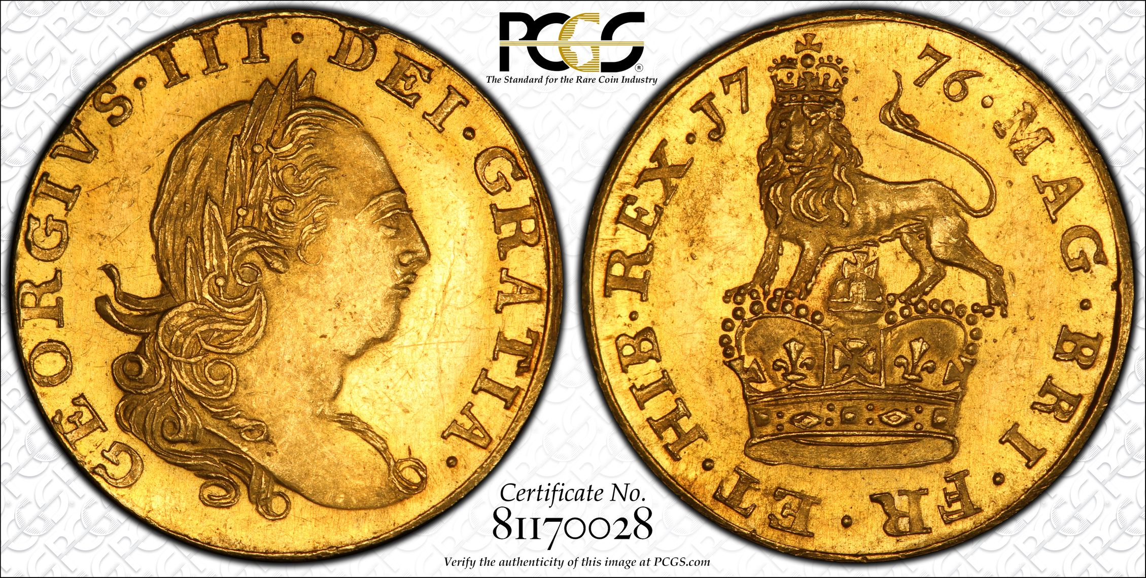Great Britain, 1776 One Third Guinea pattern, PCGS PR62 - Drake Sterling
